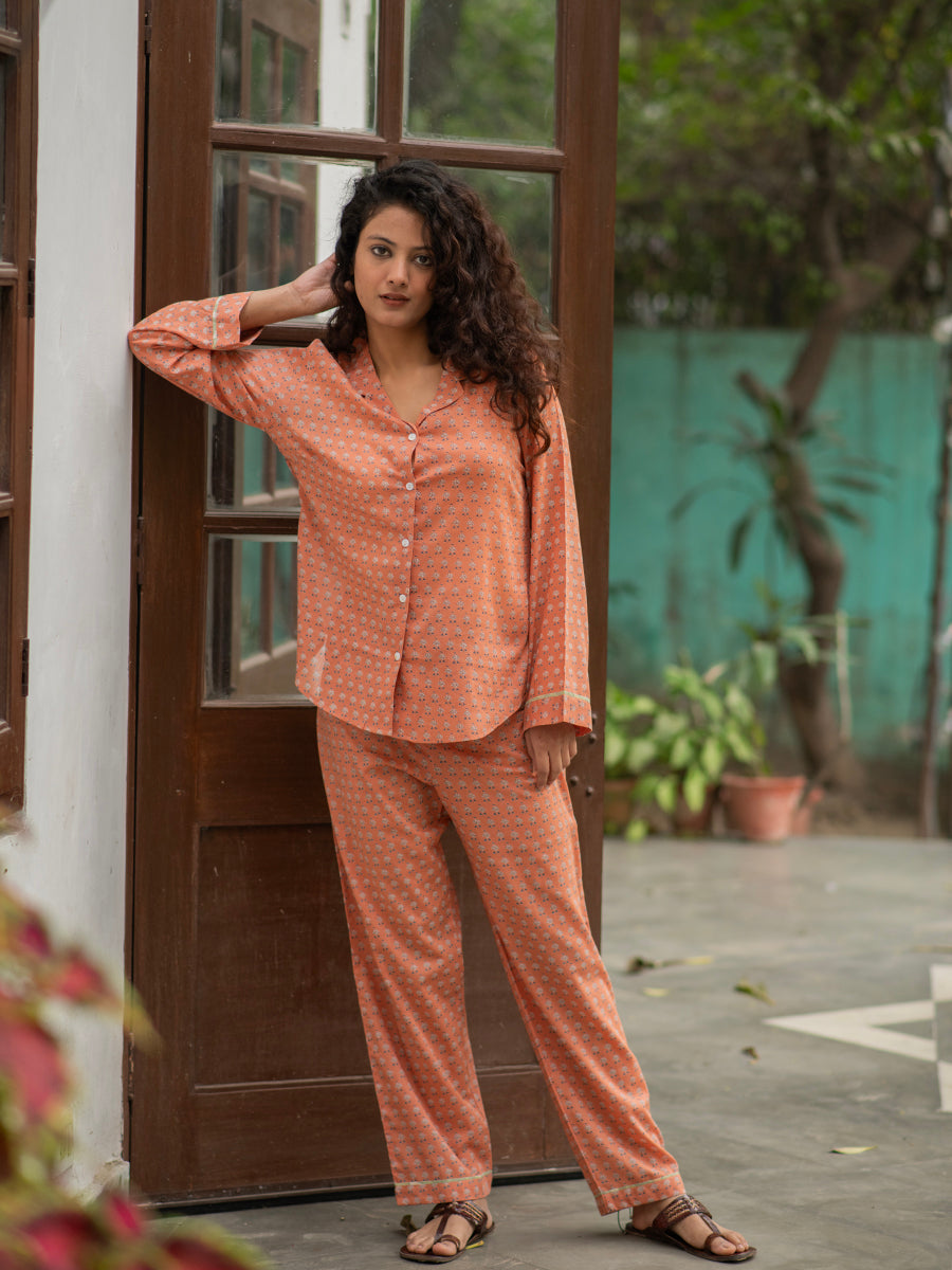 Vanessa PJ Set : Panna Brick – The Shop India